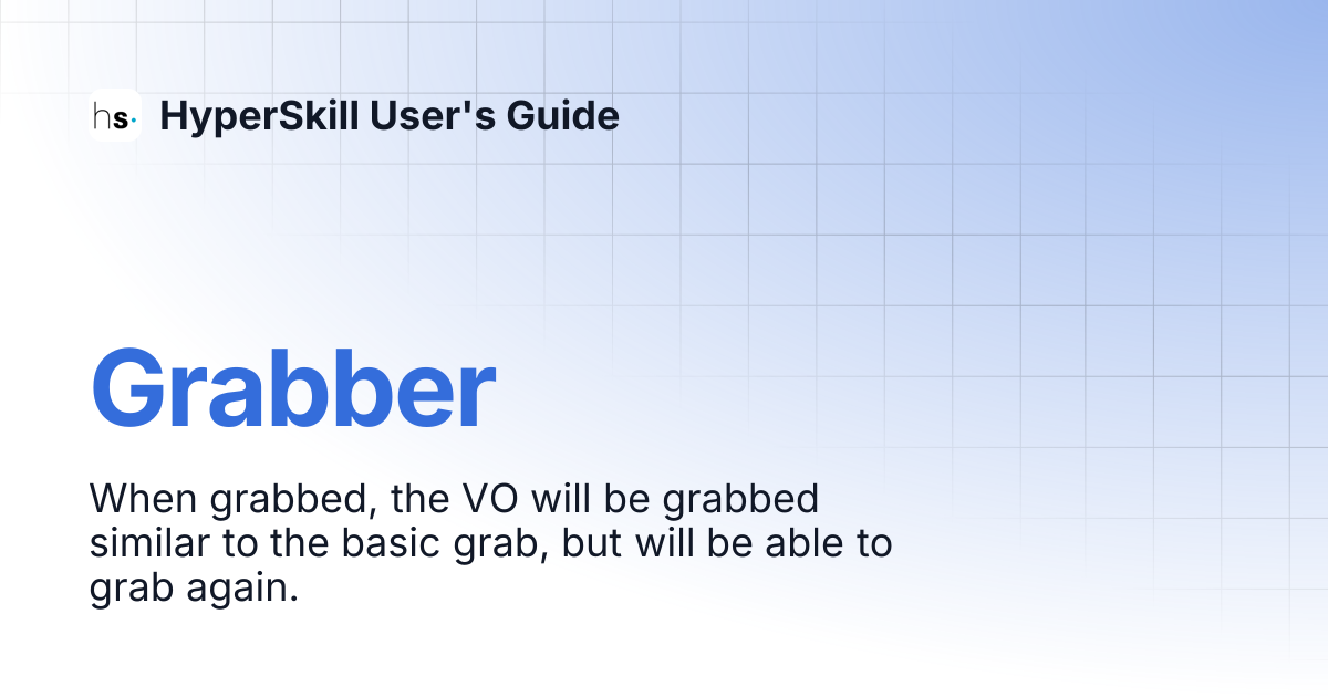 Grabber | HyperSkill User's Guide