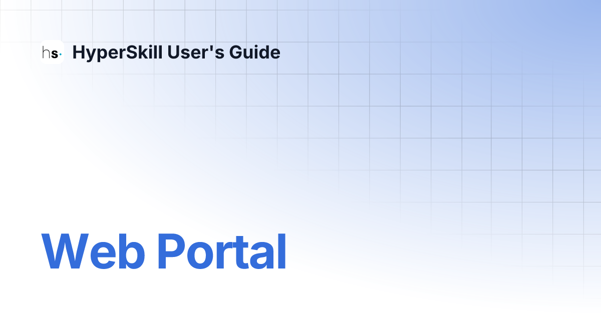 Web Portal | HyperSkill User's Guide