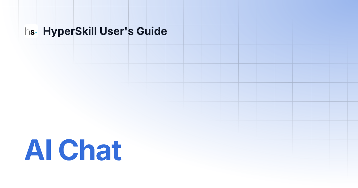 AI Chat | HyperSkill User's Guide