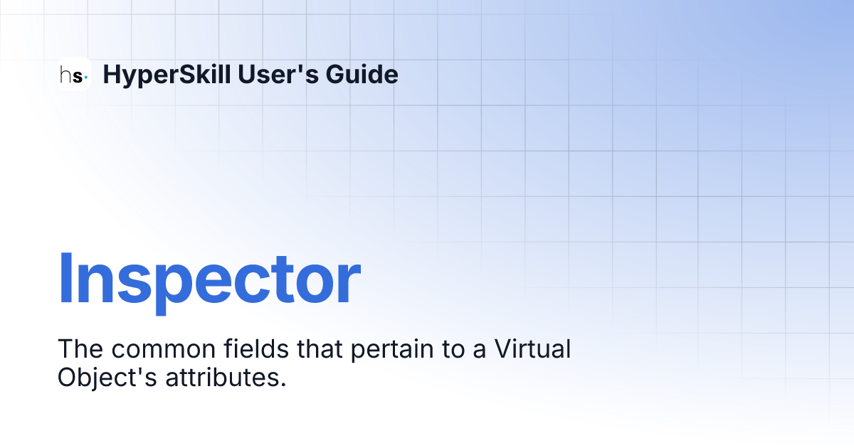 Inspector | HyperSkill User's Guide