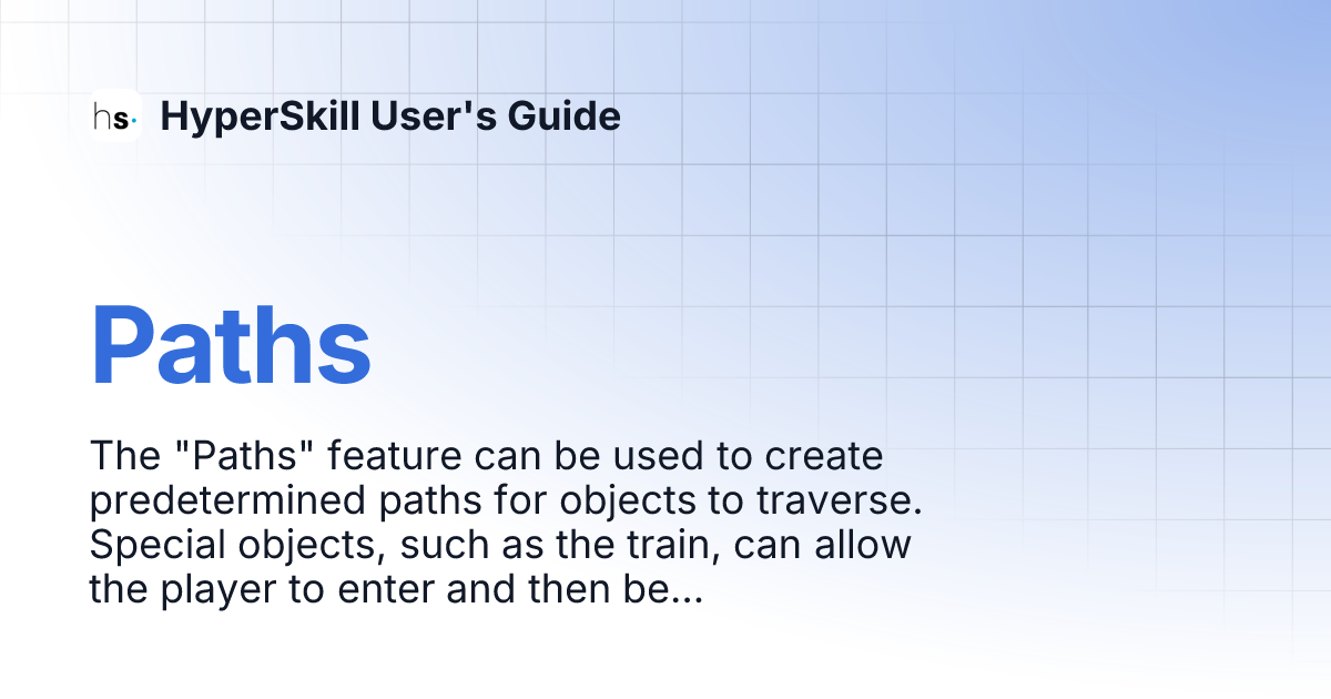 Paths | HyperSkill User's Guide